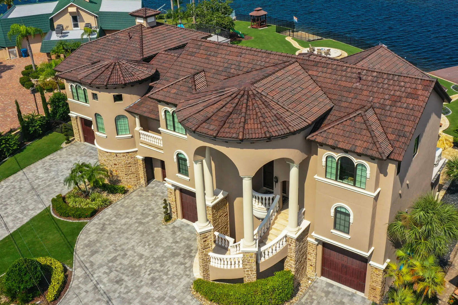 Brava Spanish Barrel Tile Black Brown Blend | Roofle®